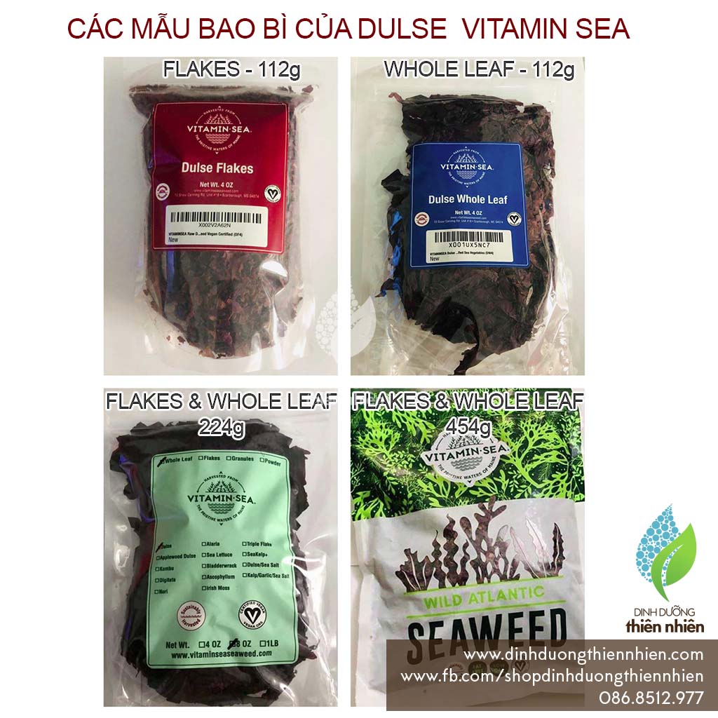 Tảo Biển Dulse Hữu Cơ Đại Tây Dương Vitamin Sea Wild North Atlantic Sea Vegetable, 112g, 224g ...