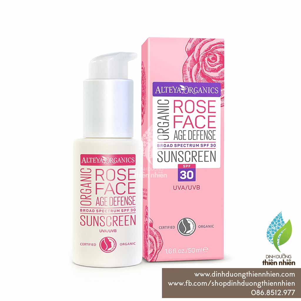 Kem Chống Nắng Hoa Hồng Hữu Cơ Cho Da Mặt Alteya Organics Rose Face ...