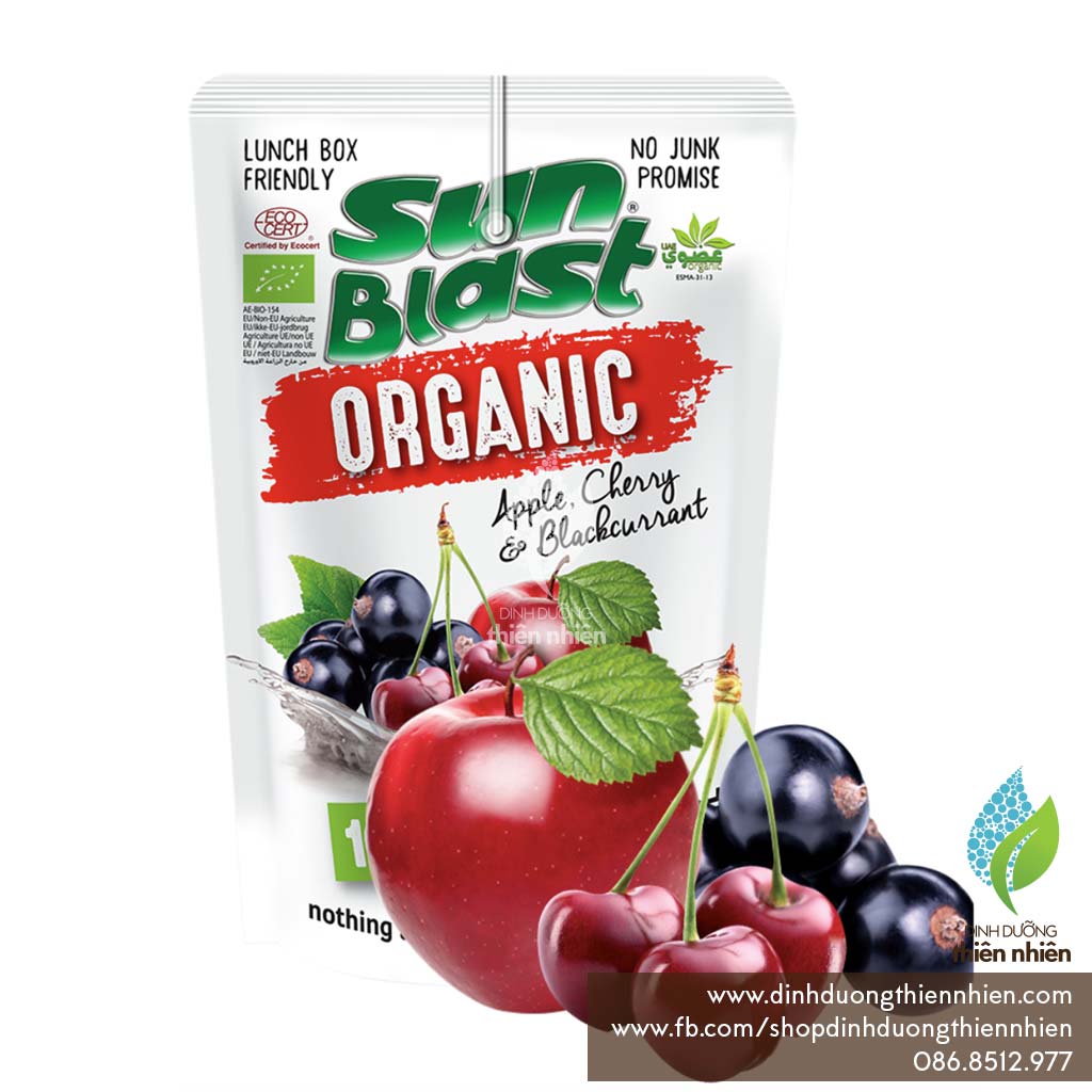 Nước Ép Trái Cây Hữu Cơ Sun Blast Organic Fruit Juice, 200ml - Dinh ...