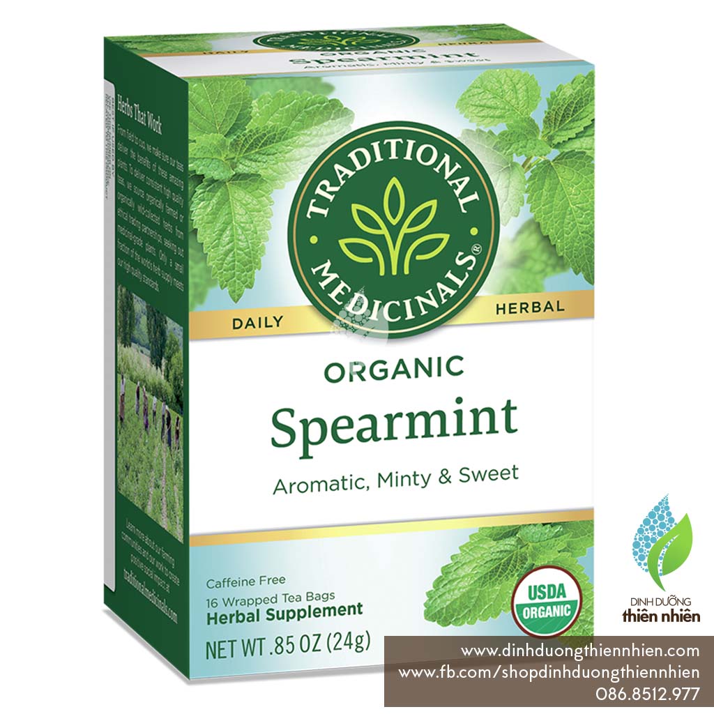 Trà Bạc Hà Spearmint Hữu Cơ Traditional Medicinals Organic Spearmint ...