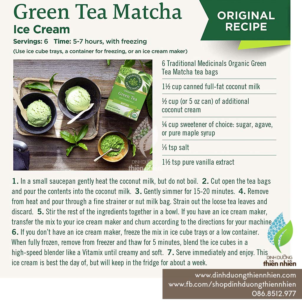 Trà Xanh Matcha Hữu Cơ Traditional Medicinals Organic Green Tea Matcha ...